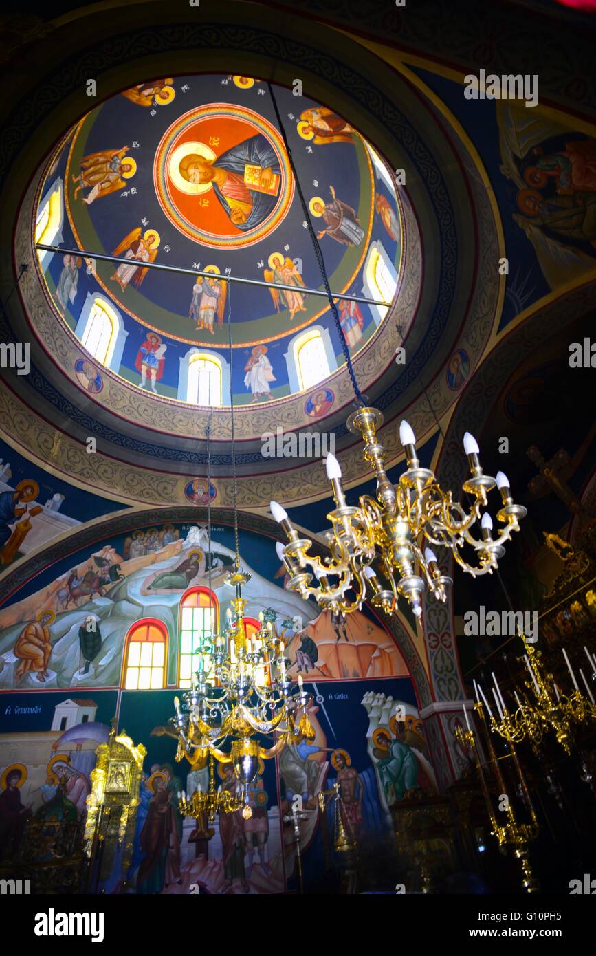 Interior of Greek Orthodox Church Panagia of Platsiani in Oia Main ...
