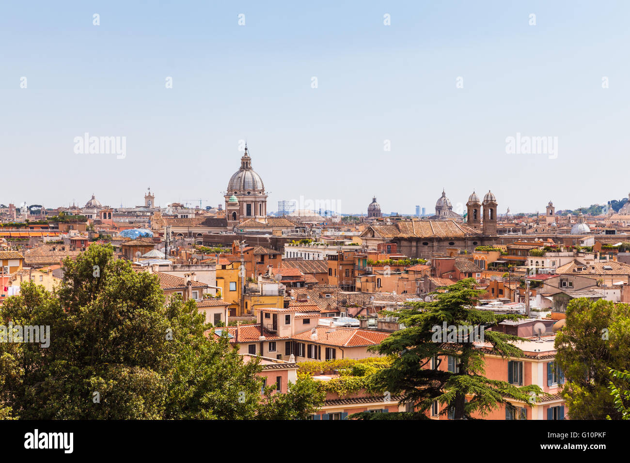 Rome cityscape of famous buildings, Italy Stock Photo - Alamy