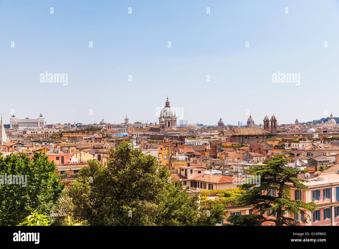 Rome cityscape of famous buildings, Italy Stock Photo - Alamy