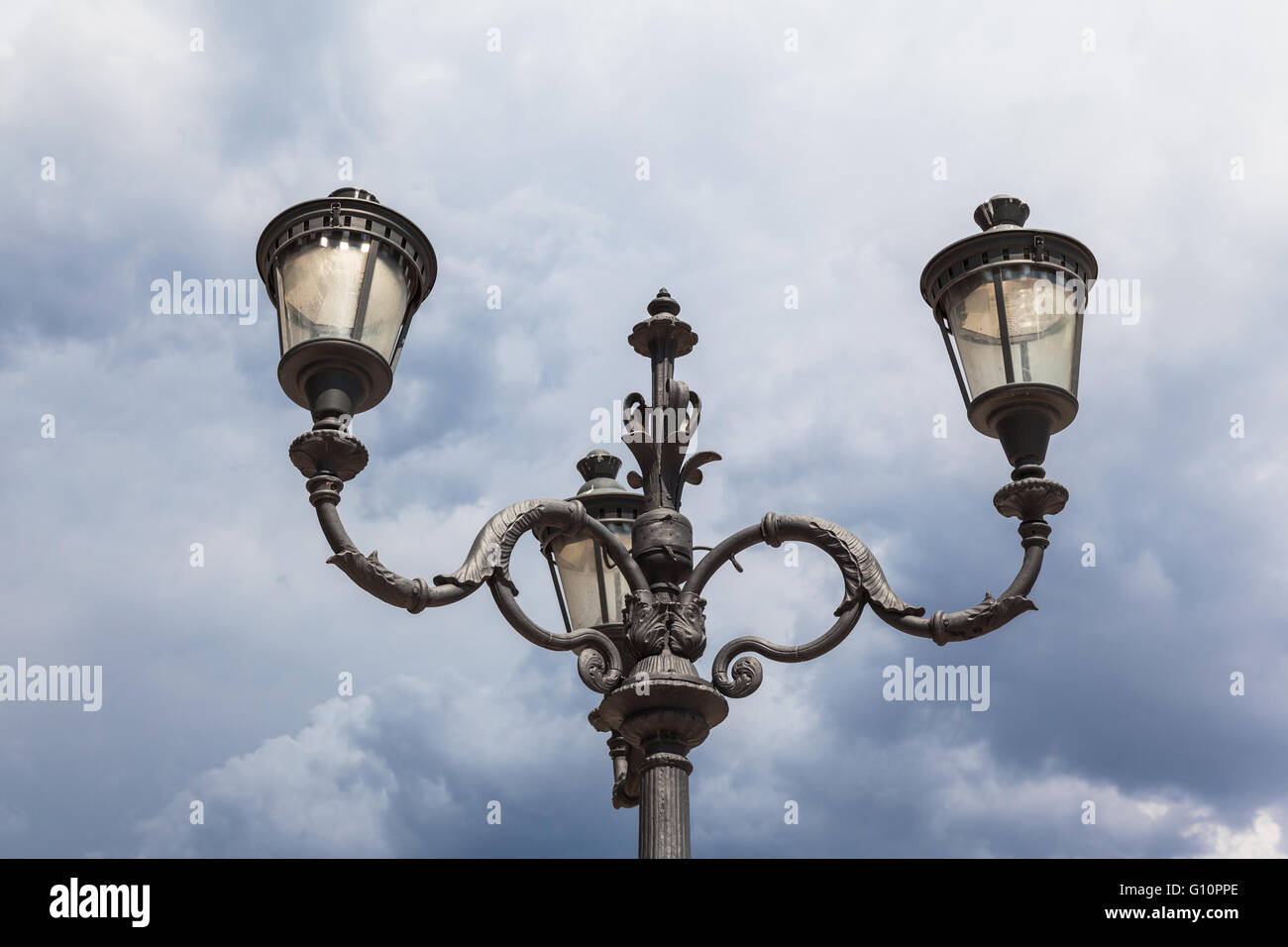 Antique style street lamp in Rome, Italy Stock Photo - Alamy