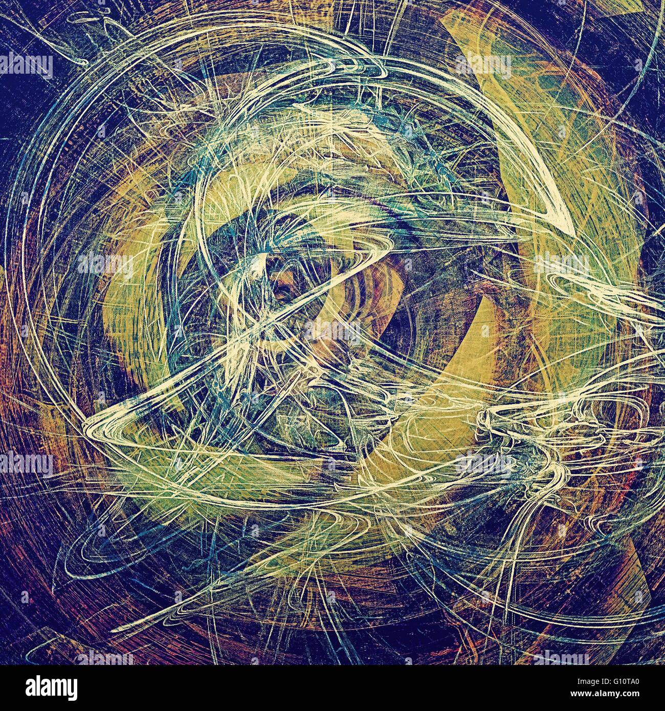 Spherical vintage colorful textured background. Backdrop in grunge ...