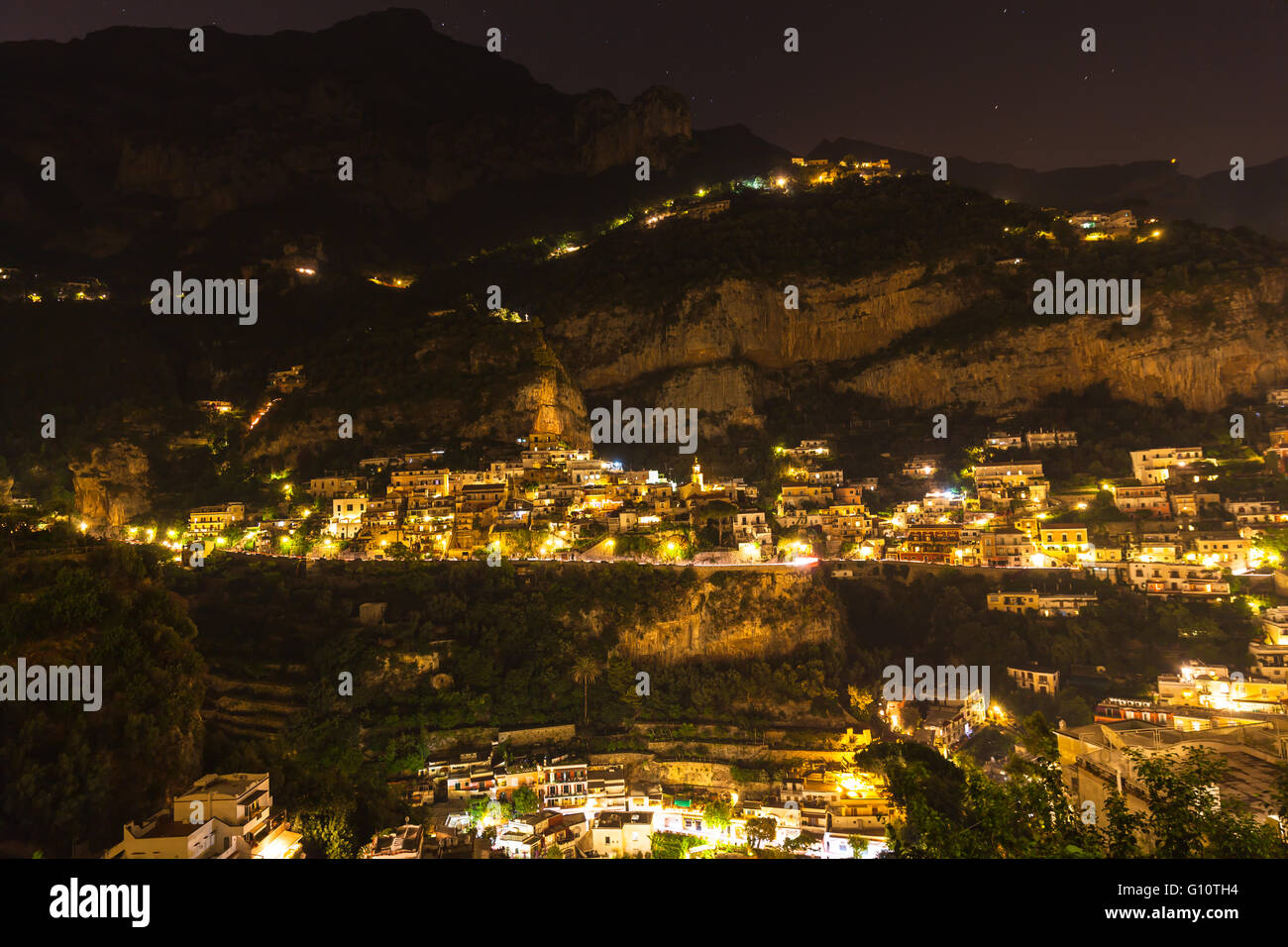 Positano night amalfi coast italy hi-res stock photography and images ...