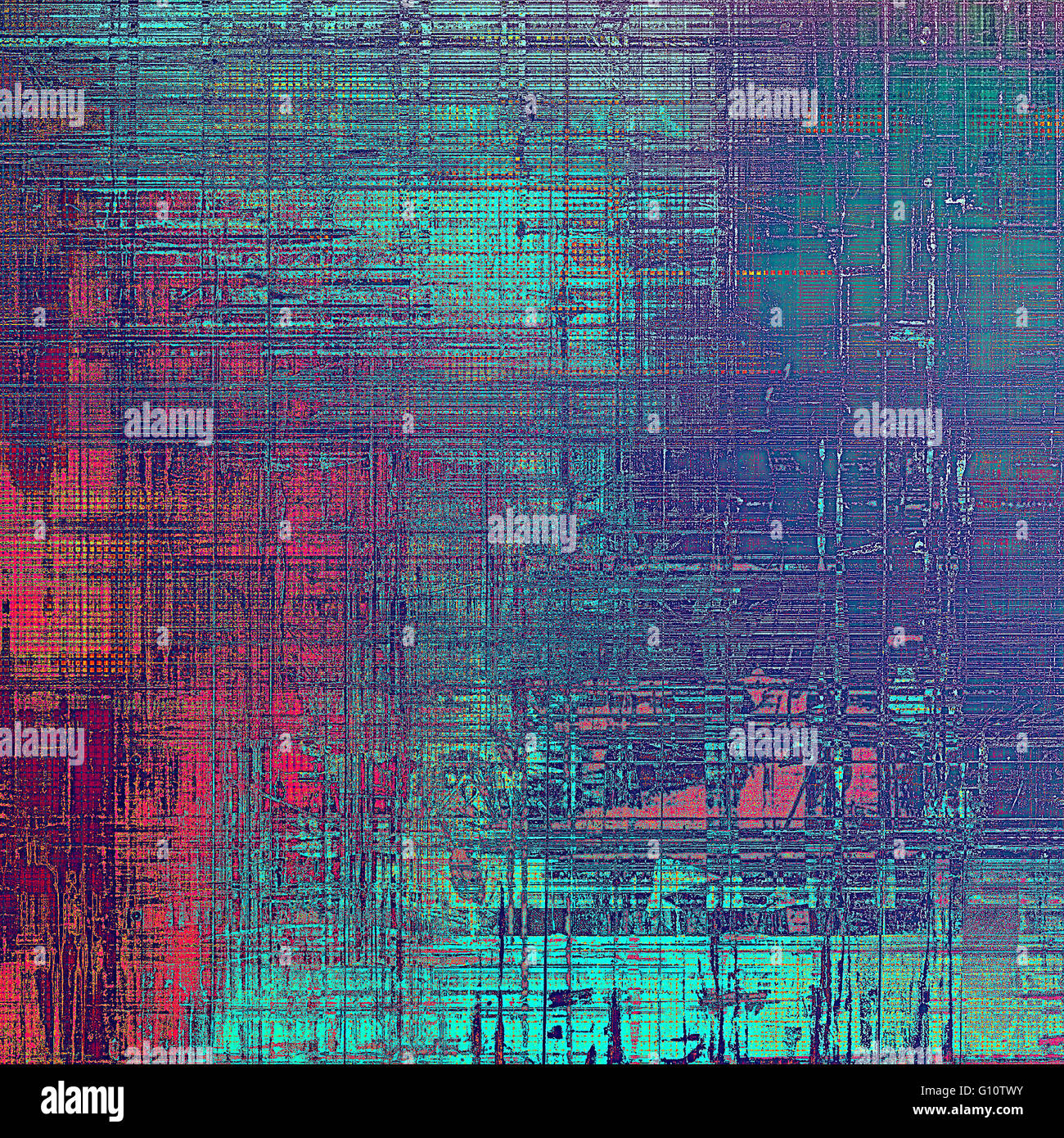 Retro colorful background or creative old style texture with different ...