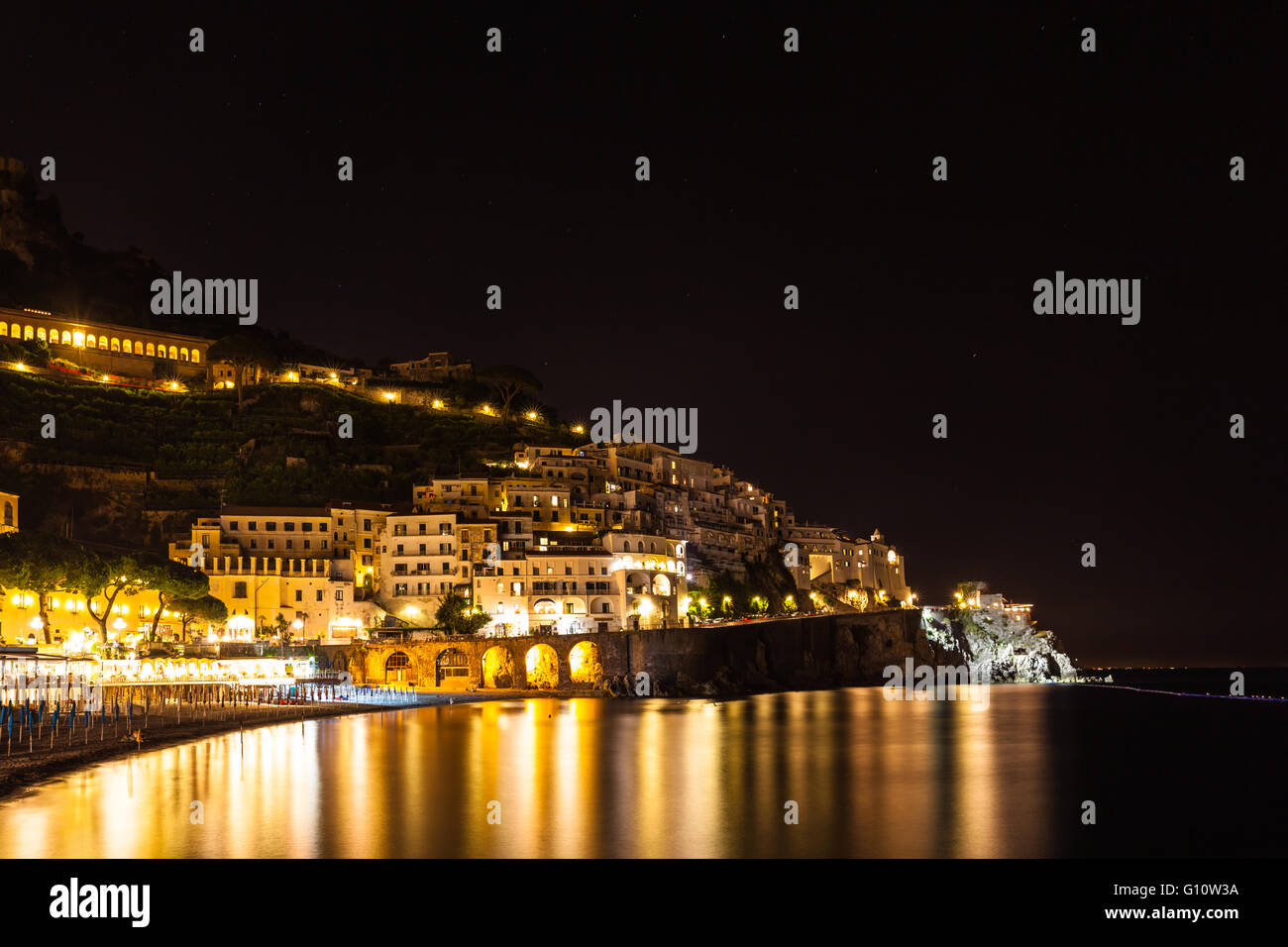 Amalfi coast night italy hi-res stock photography and images - Alamy