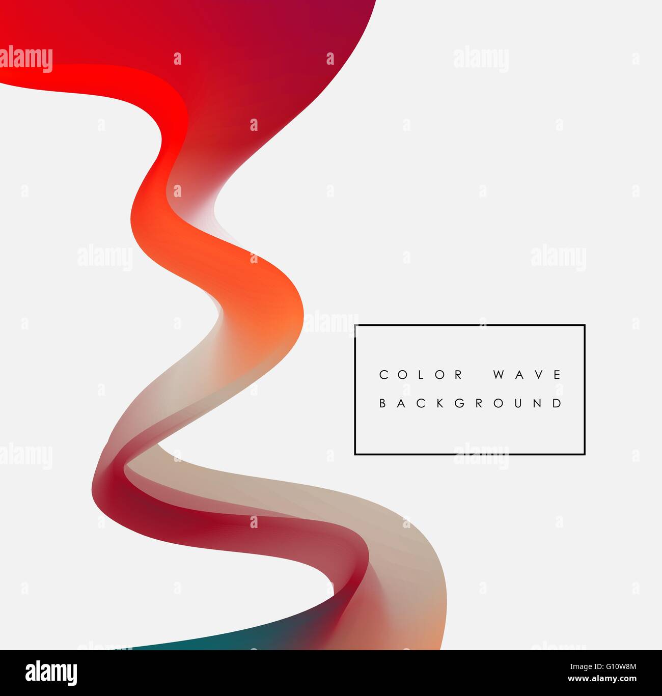 Abstract color wave design element. Red and blue Curved lines and ...