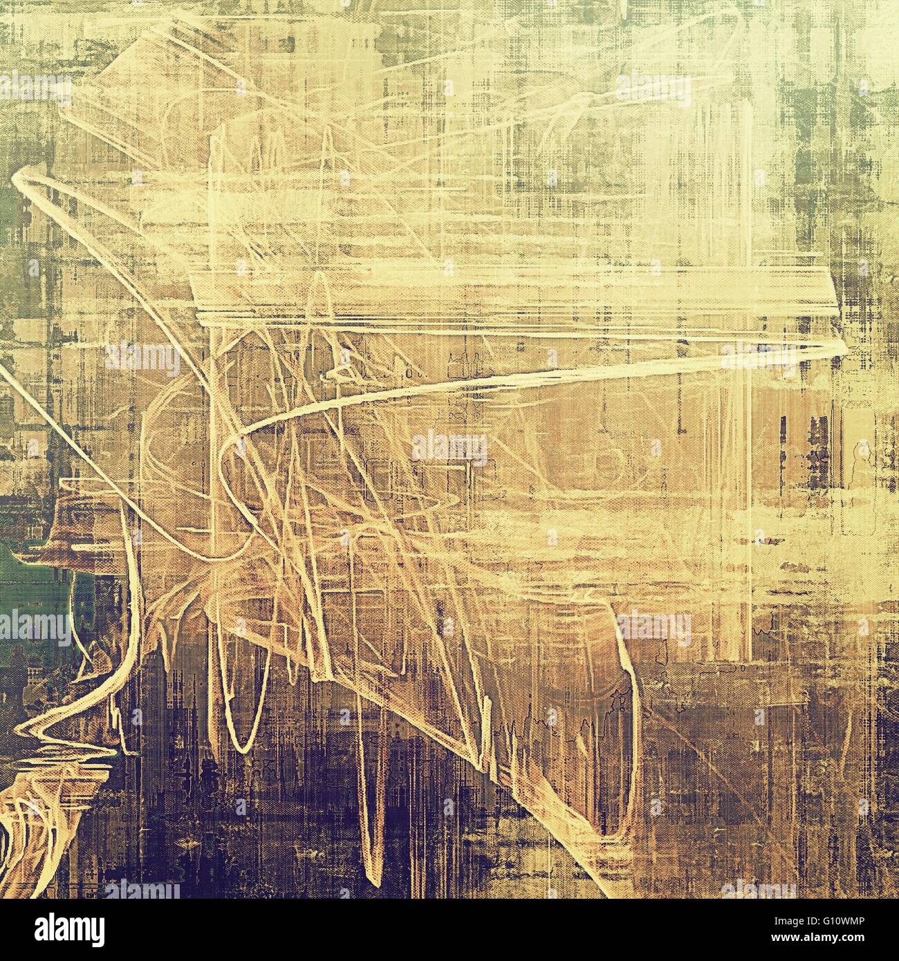 Retro style abstract background, aged graphic texture with different ...