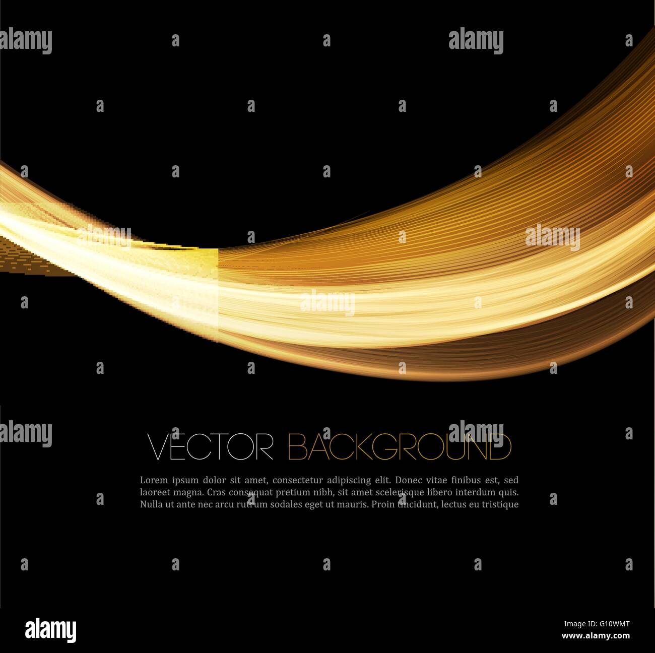 Abstract gold luxury wave layout background. Vector illustration Stock ...