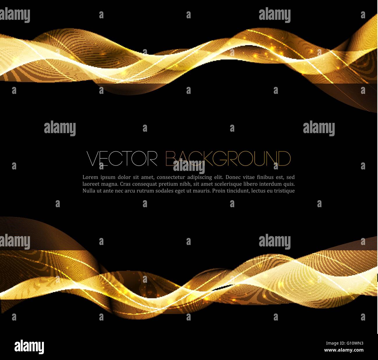 Abstract gold luxury wave layout background. Vector illustration Stock ...