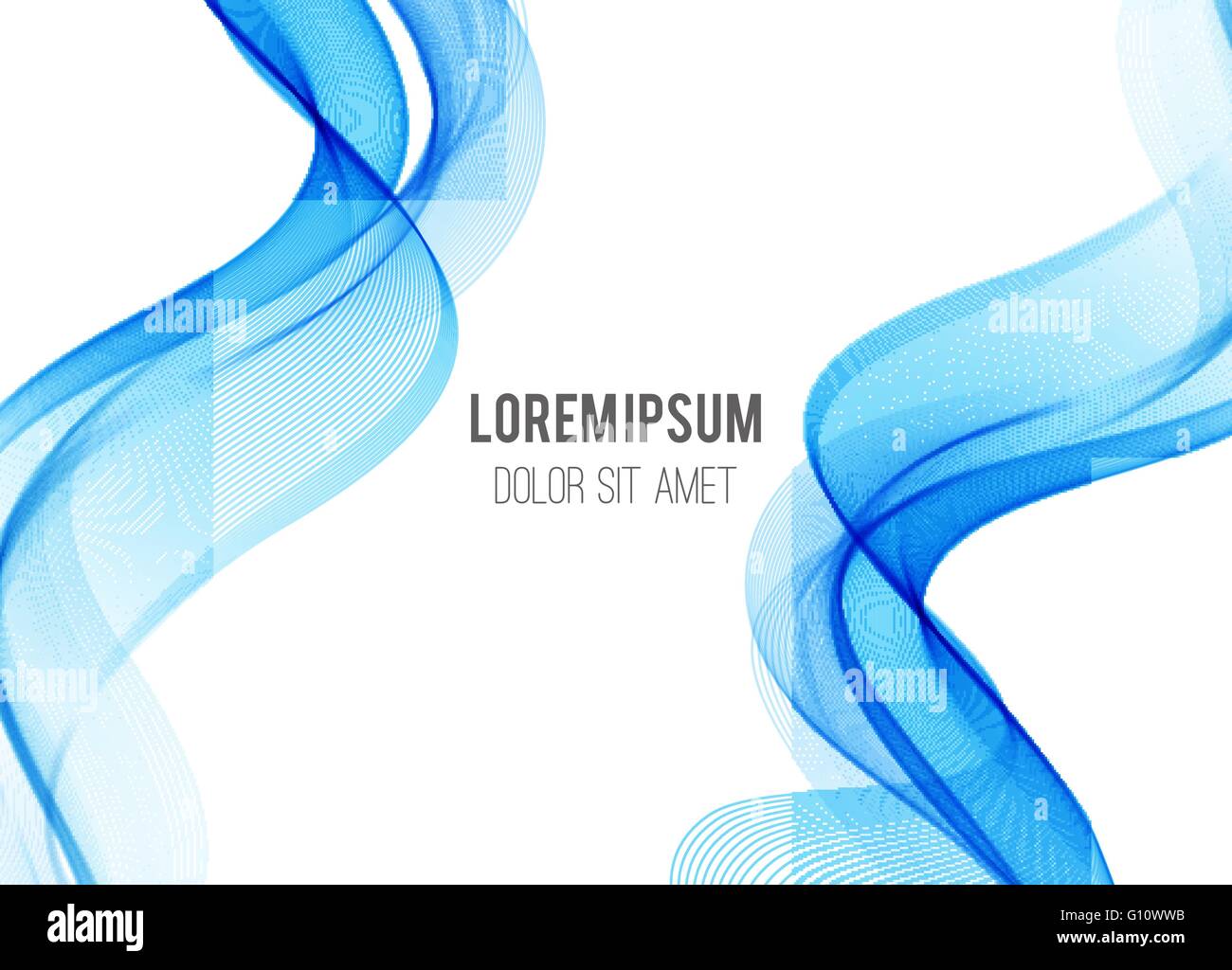 Abstract color blue wave design element. Vector Blue wave background ...