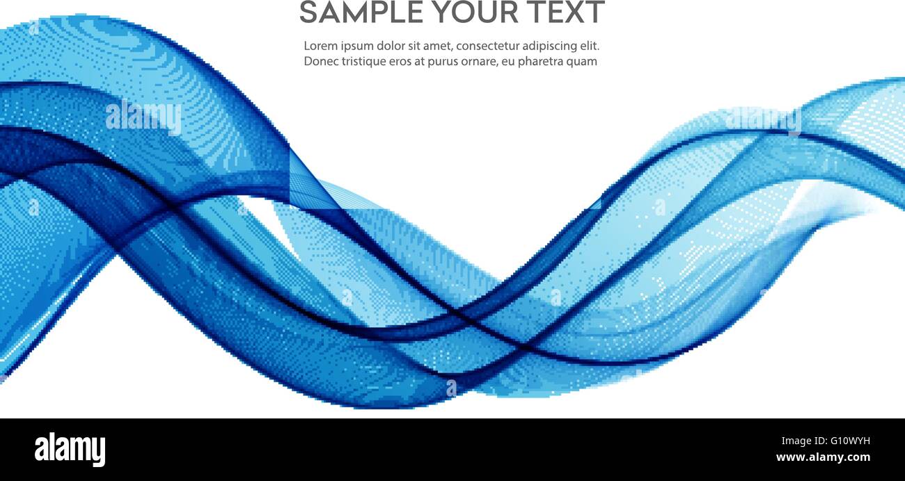 Abstract color blue wave design element. Vector Blue wave background ...