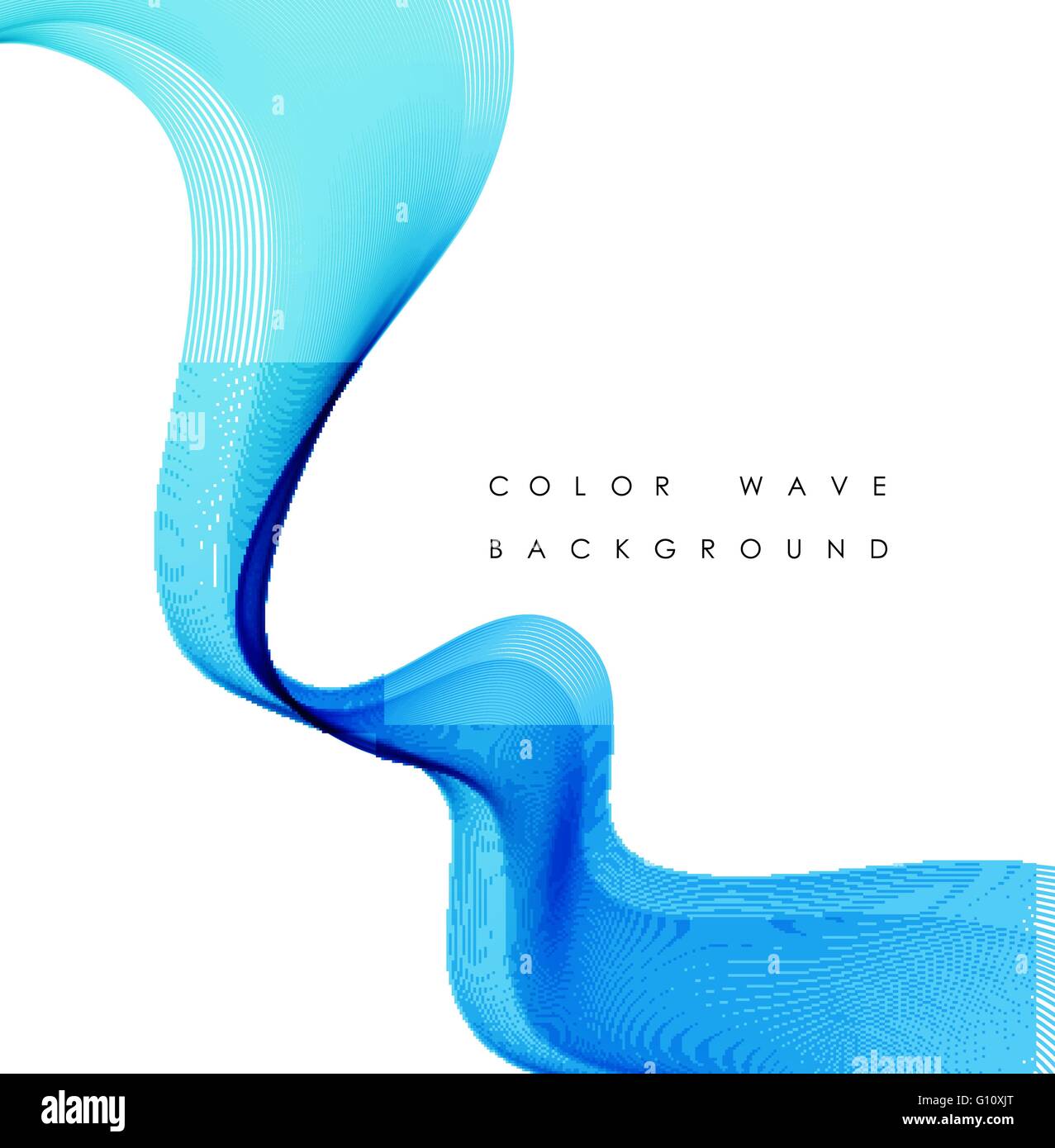 Abstract color blue wave design element. Vector Blue wave background ...