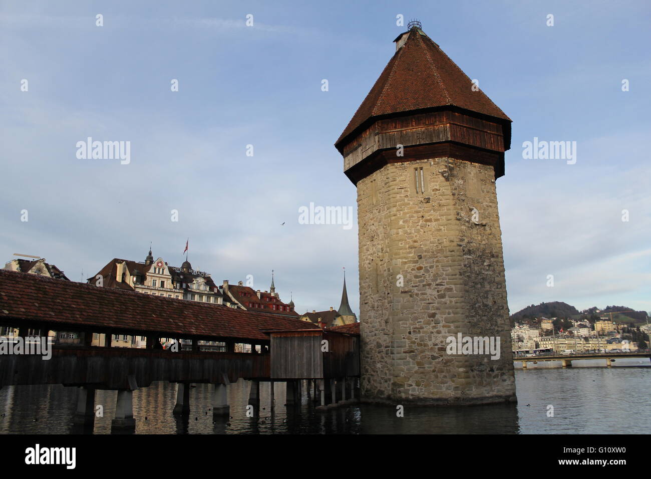 The famous Chapel Bridge in Lucerne, Switzerland Stock Photo - Alamy