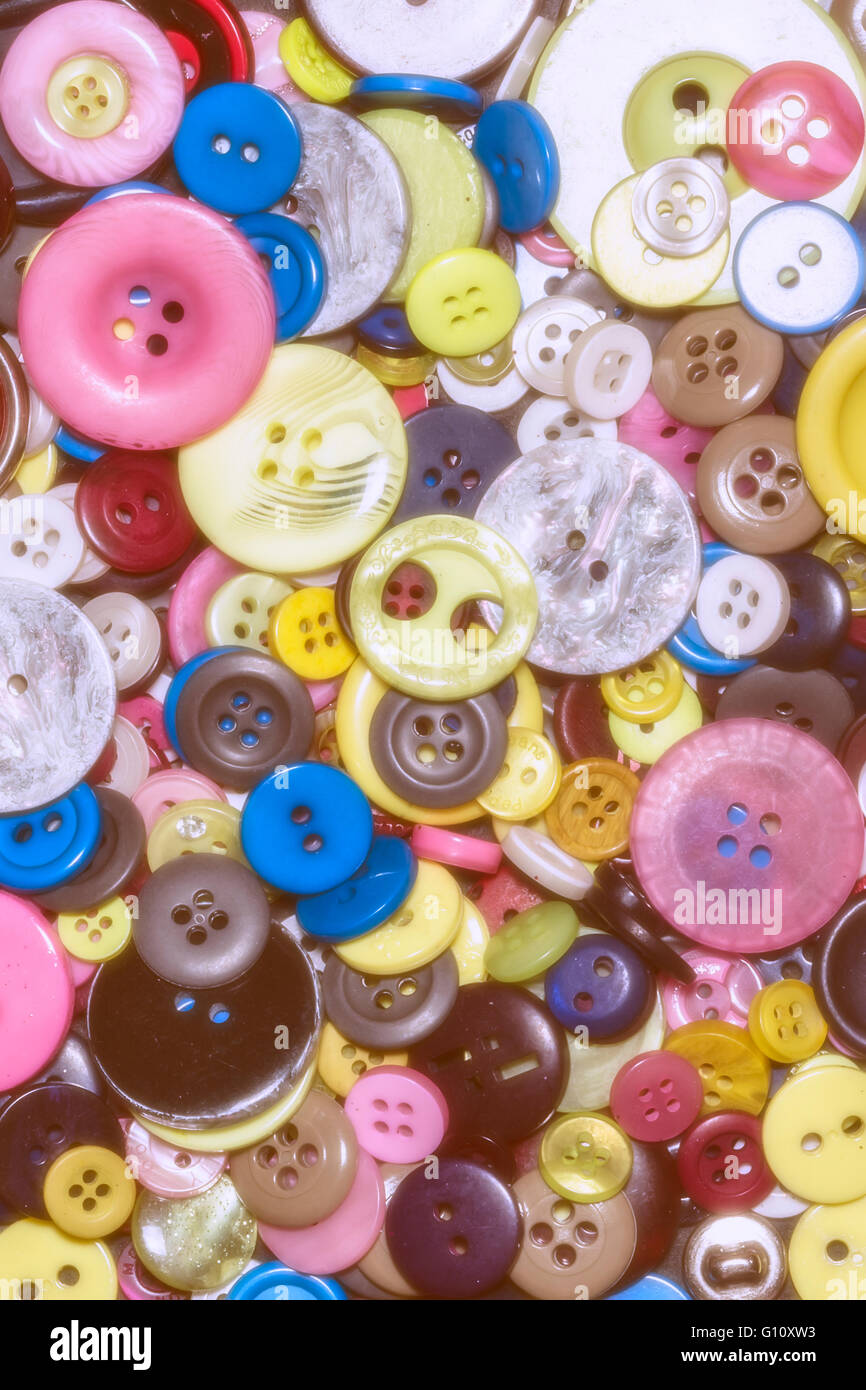 assortment of various size buttons Stock Photo - Alamy
