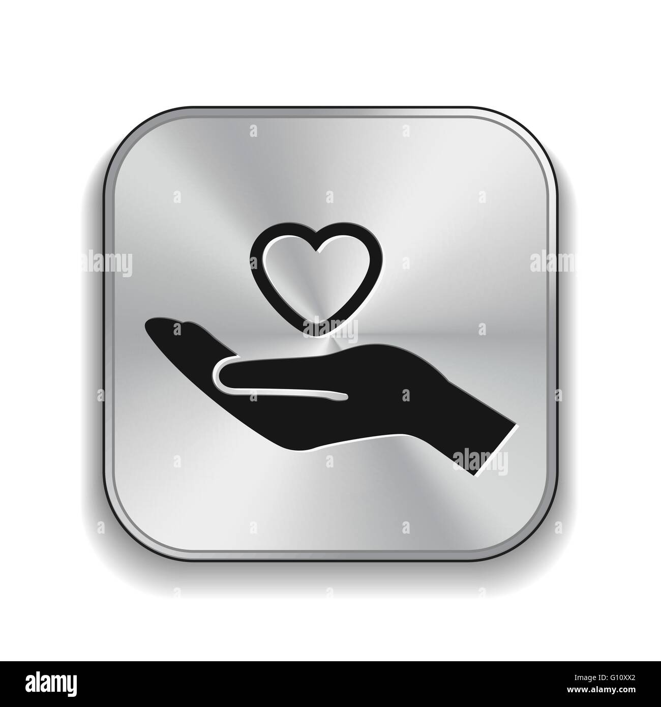 Pictograph of heart in hand Stock Vector Image & Art - Alamy