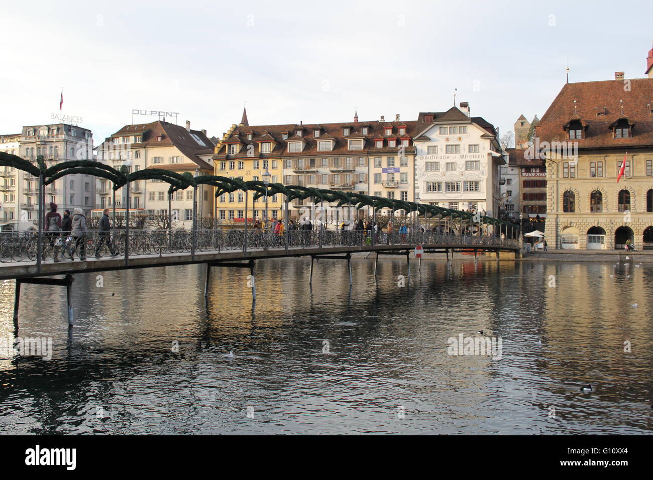 The rathaussteg bridge in Lucerne, Switzerland Stock Photo - Alamy