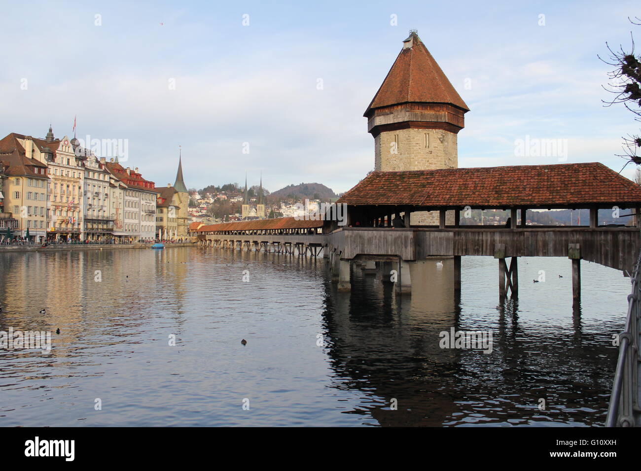 The famous Chapel Bridge in Lucerne, Switzerland Stock Photo - Alamy