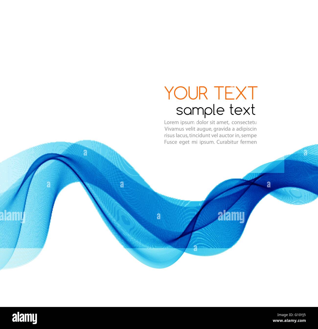Abstract blue color wave design element. Blue wave Stock Vector Image ...