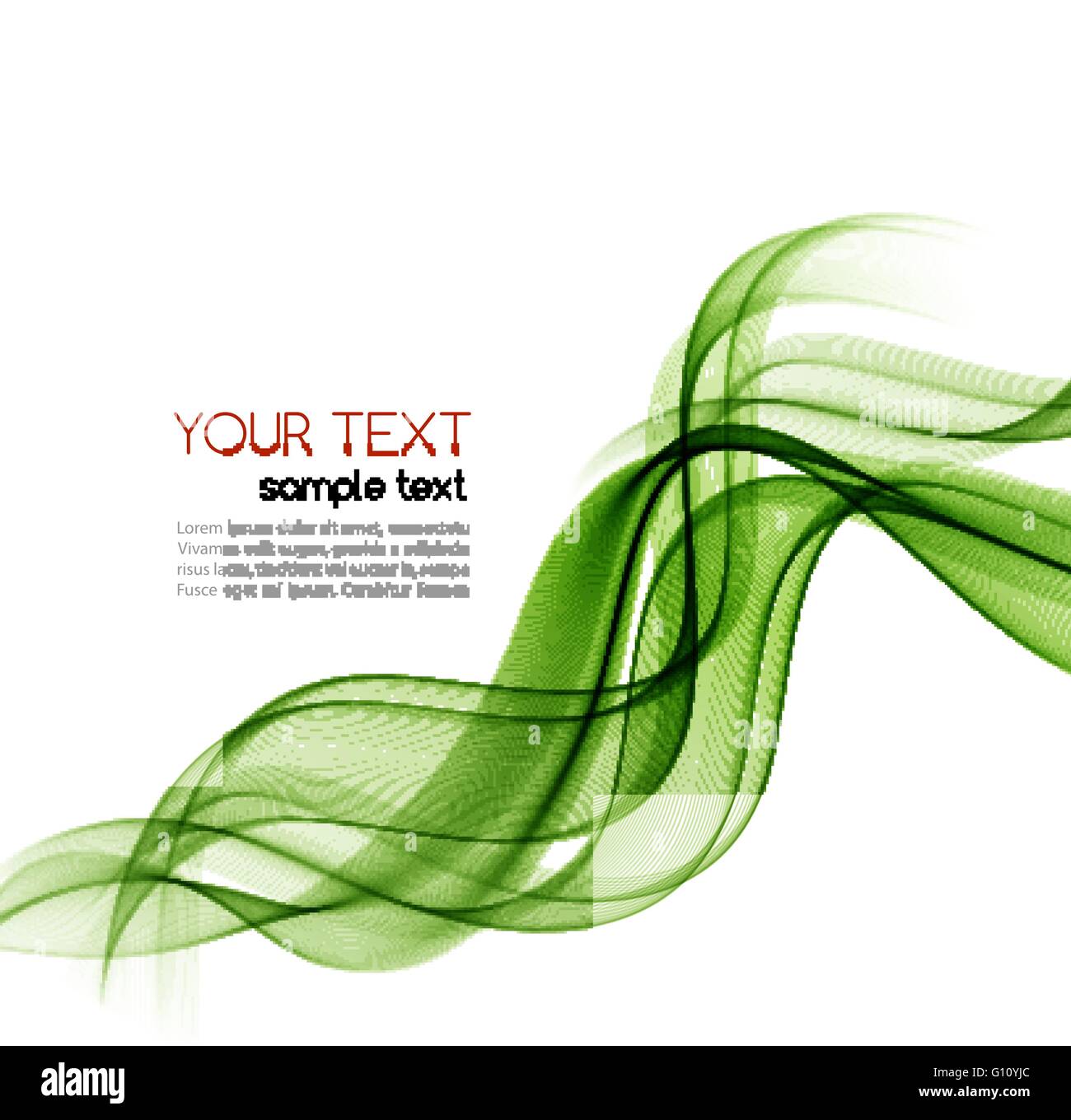 Abstract motion smooth color wave vector. Curve green lines Stock ...