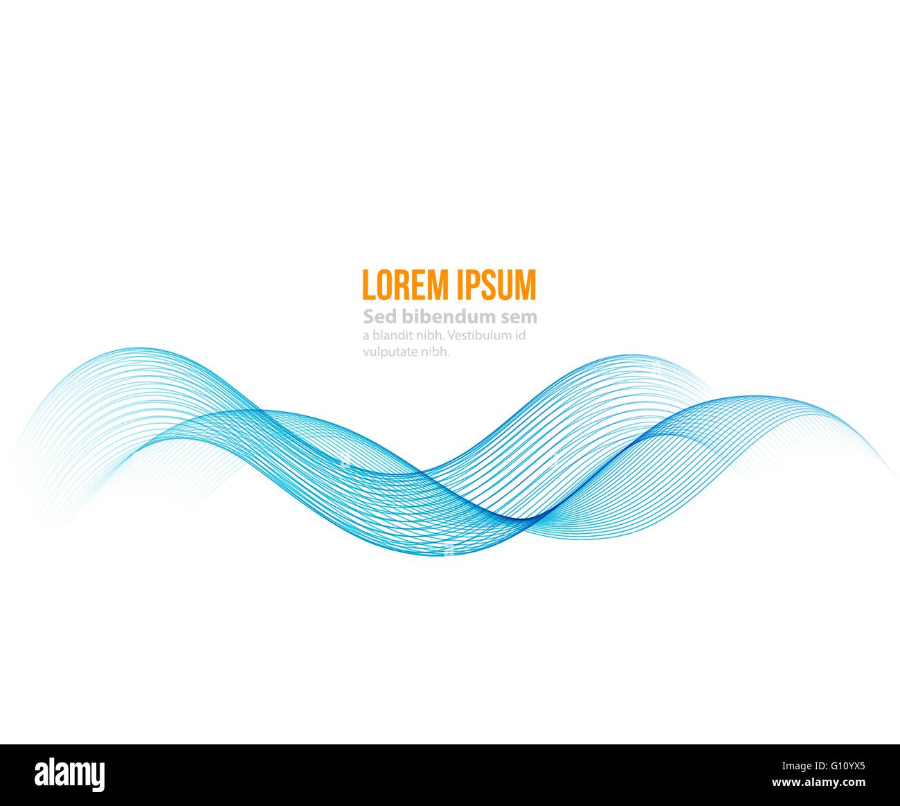 Abstract blue color wave design element. Blue wave Stock Vector Image ...