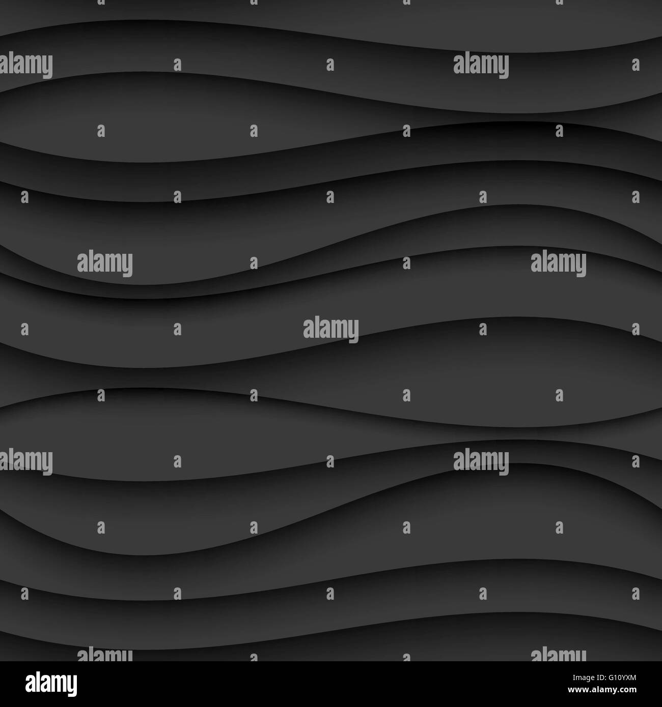 Seamless Wave Pattern. Curved Shapes Background. Regular Black wave ...