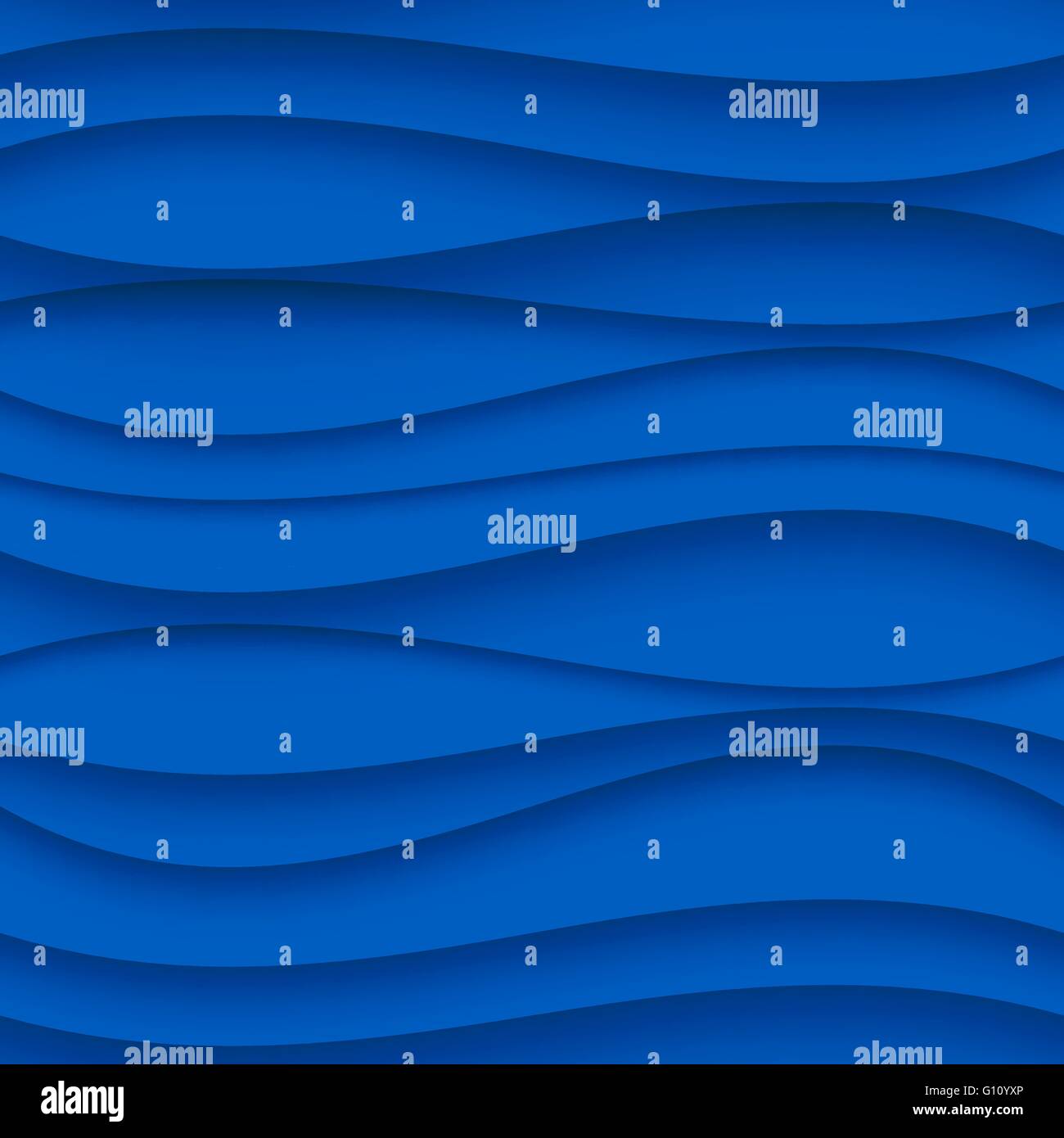 Seamless Wave Pattern. Curved Shapes Background. Regular Blue wave ...
