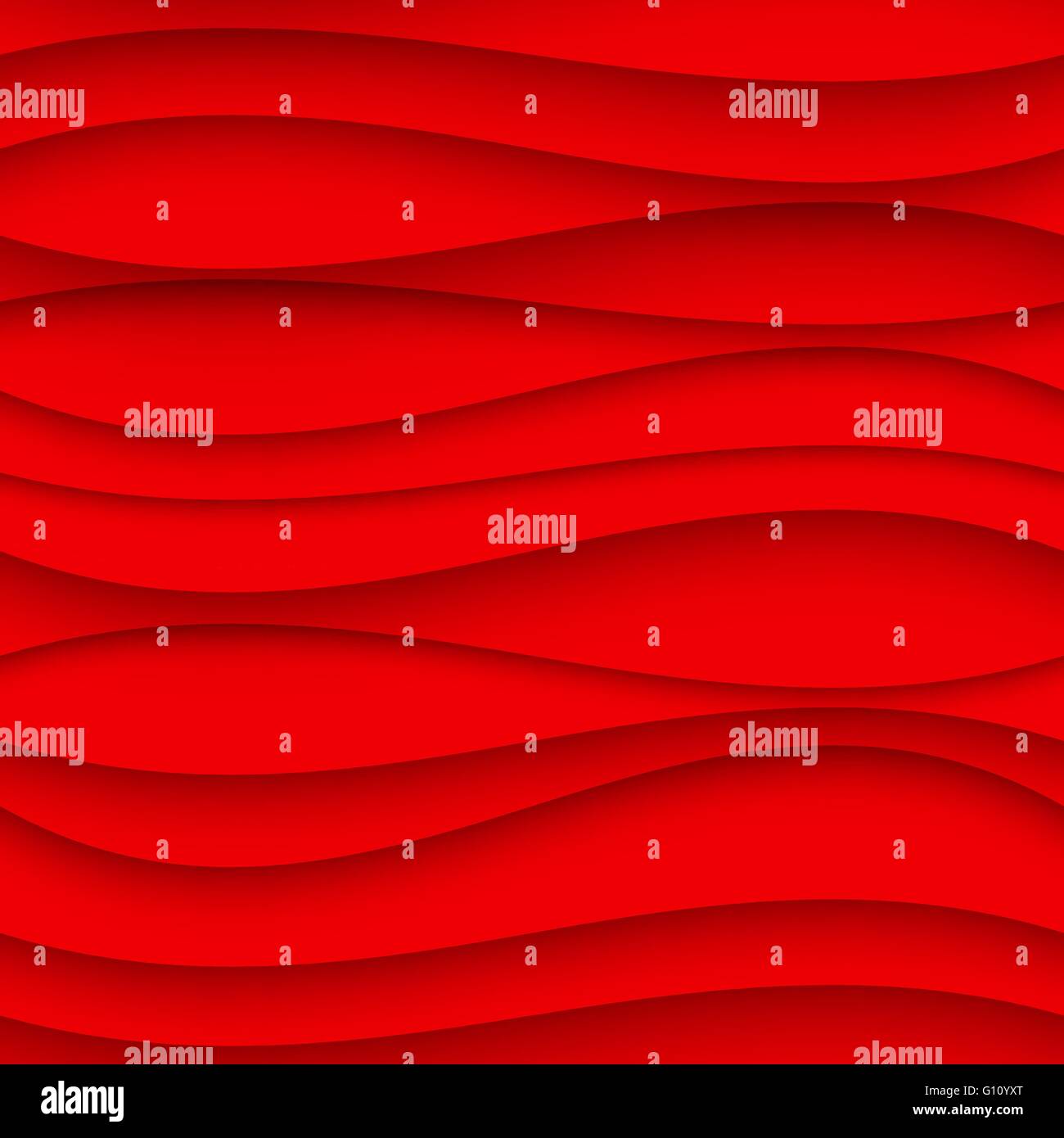 Seamless Wave Pattern. Curved Shapes Background. Regular red wave ...