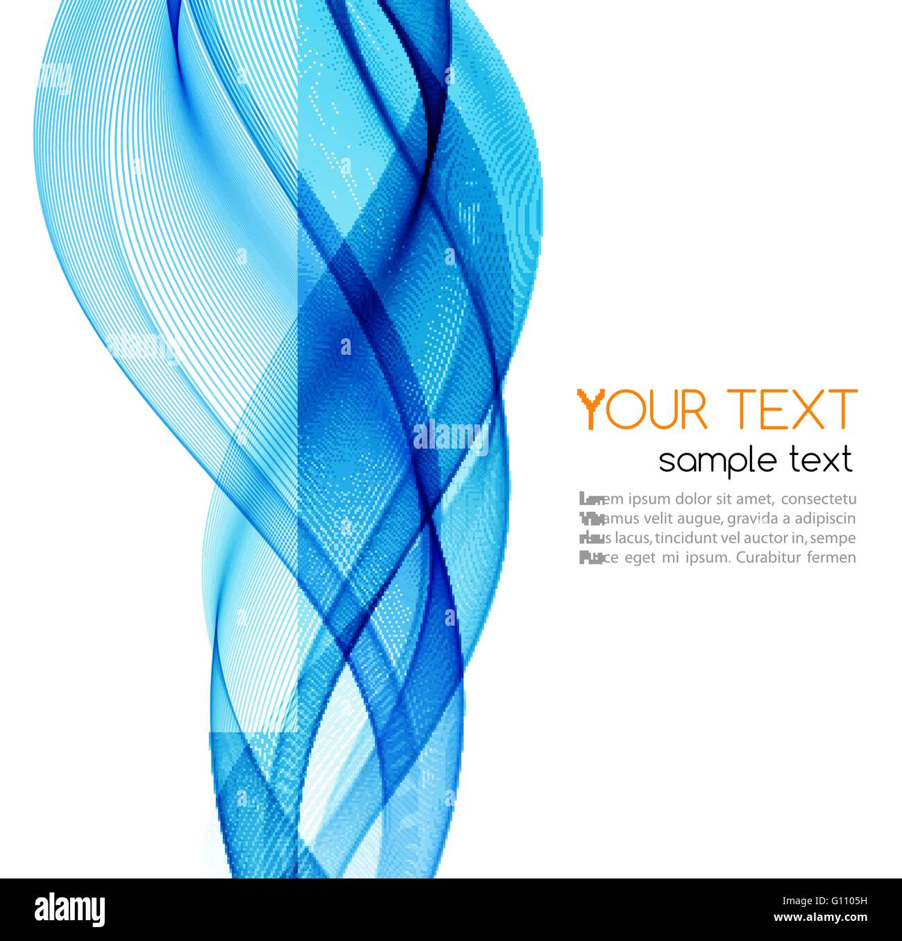 Abstract blue color wave design element. Blue wave Stock Vector Image ...