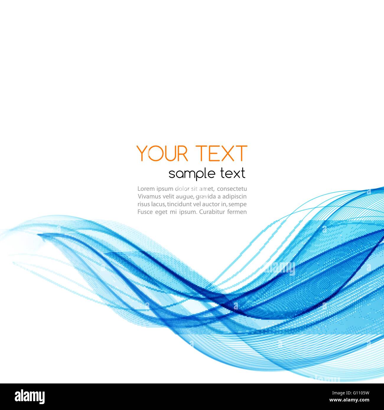 Abstract blue color wave design element. Blue wave Stock Vector Image ...