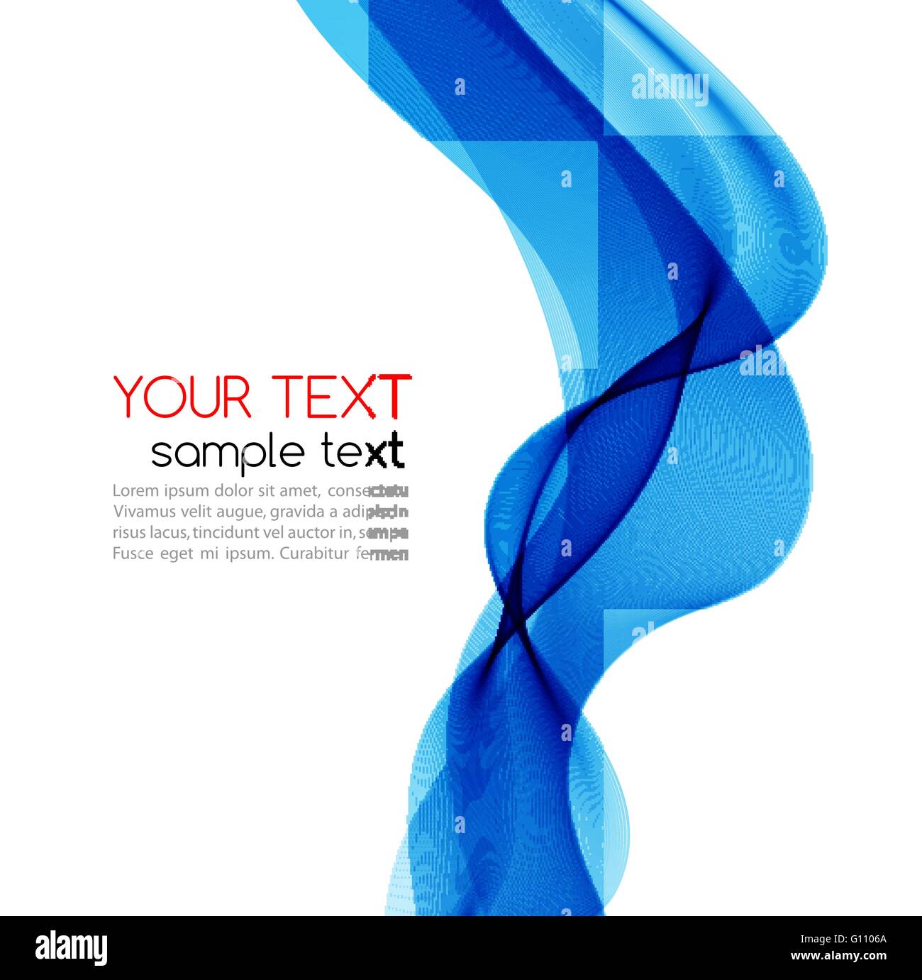 Abstract blue color wave design element. Blue wave Stock Vector Image ...