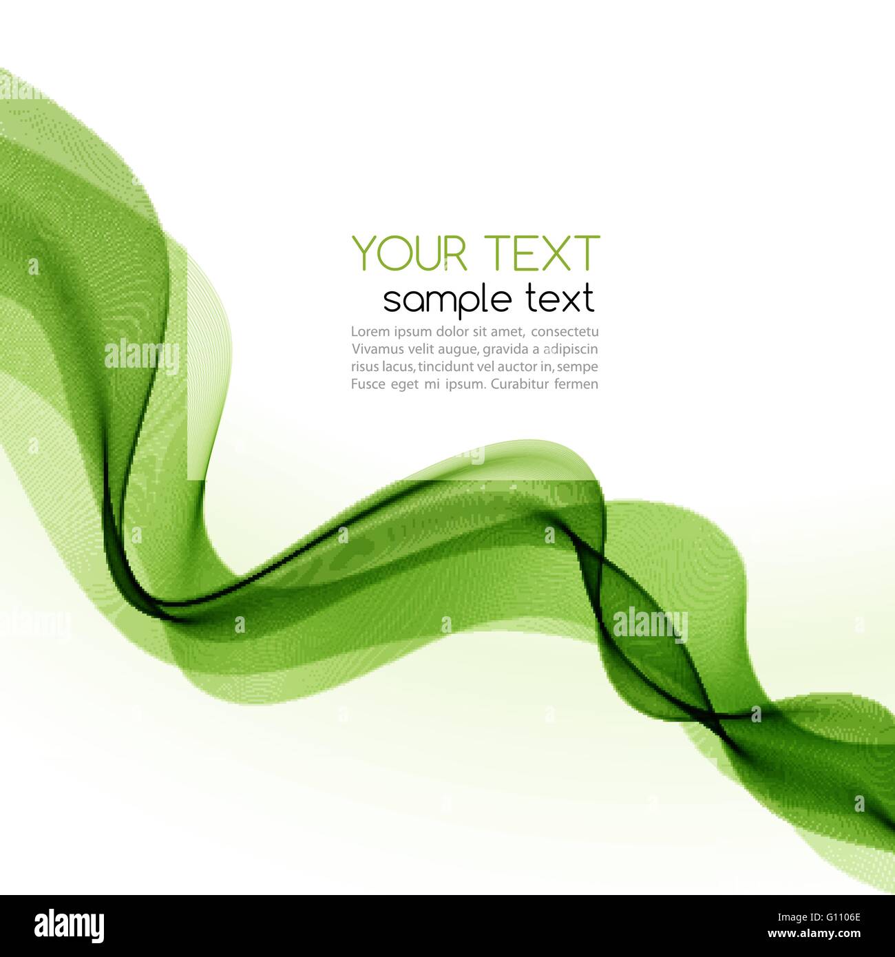 Abstract motion smooth color wave vector. Curve green lines Stock ...