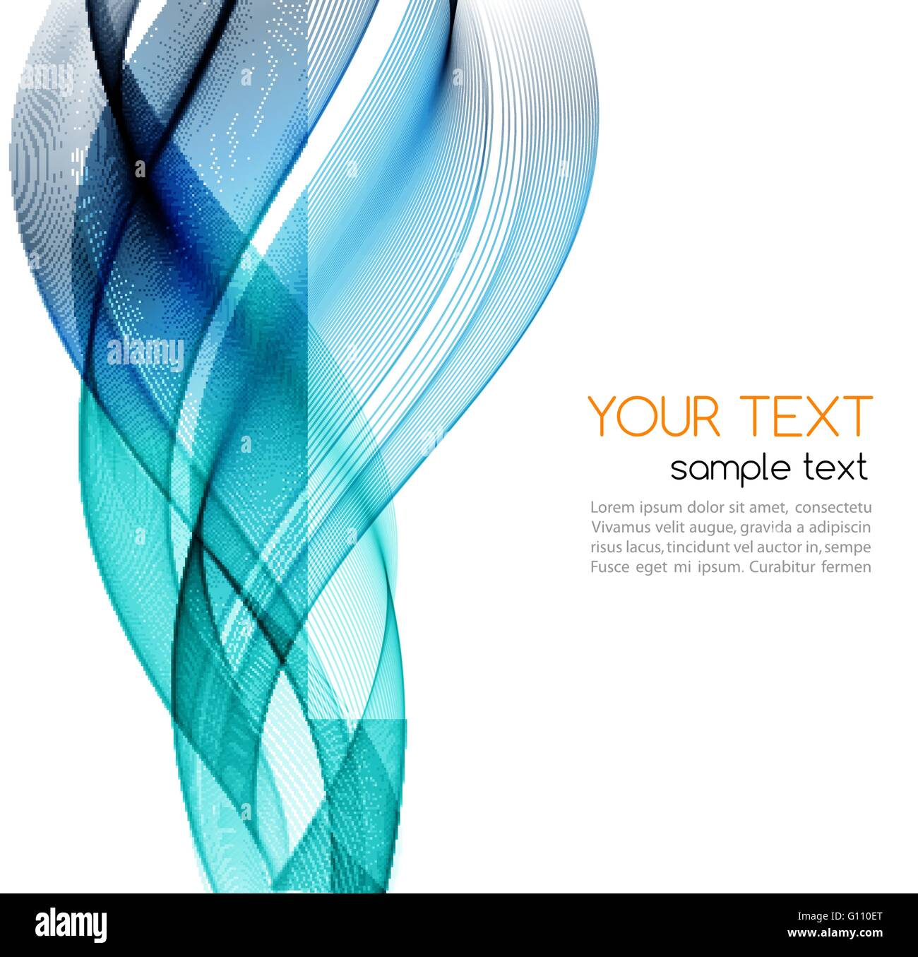 Abstract blue color wave design element. Blue wave Stock Vector Image ...