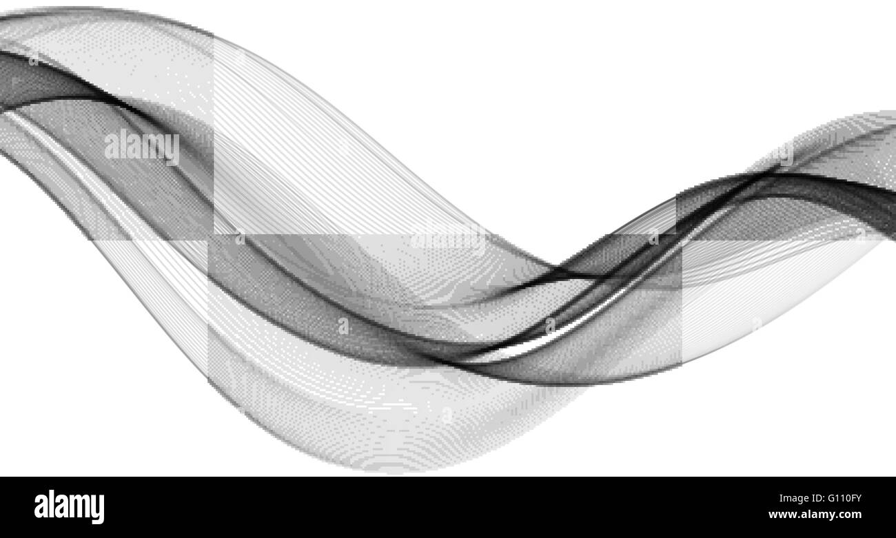 Abstract gray color wave design element. Gray wave. Gray smoke wavy ...