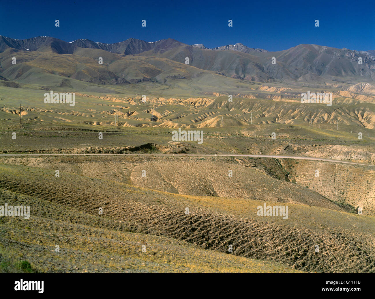 Kyrgyzstan Tien Shan Region Mountains & Road Stock Photo - Alamy
