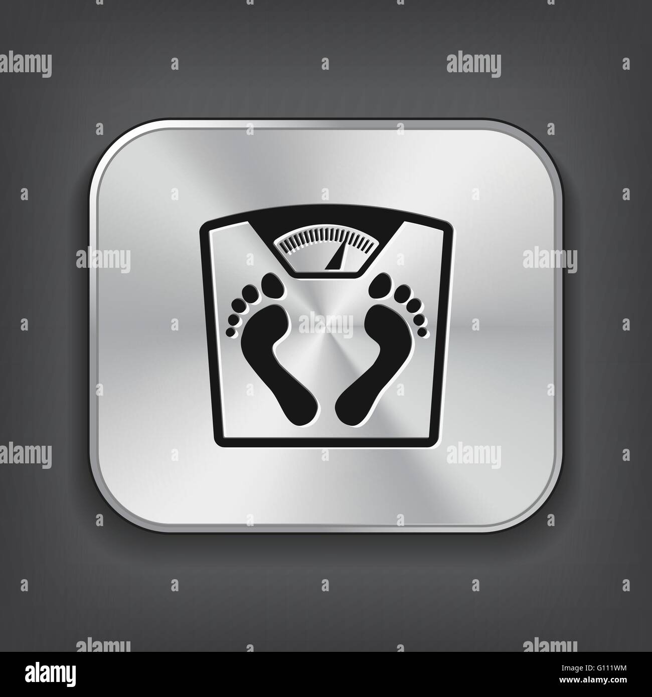 Pictograph of bathroom scale with footprints Stock Vector Image & Art ...