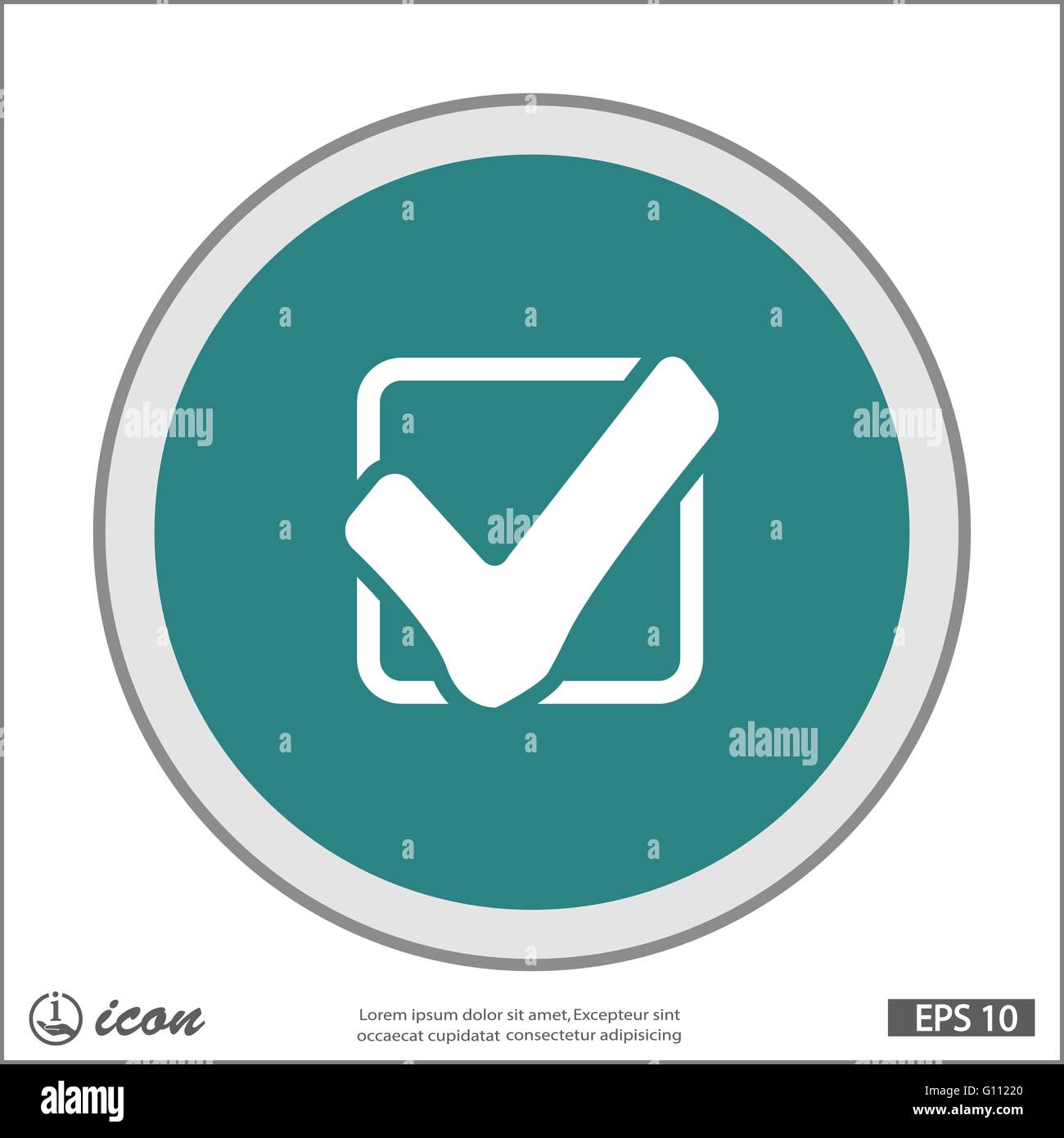 Pictograph of check mark Stock Vector Image & Art - Alamy