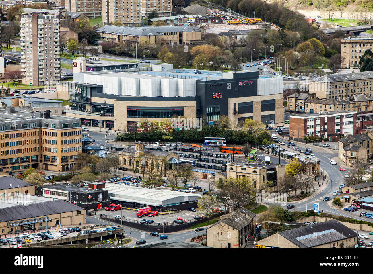 Cityscape view, of Halifax, Calderdale, West Yorkshire, UK Stock Photo ...