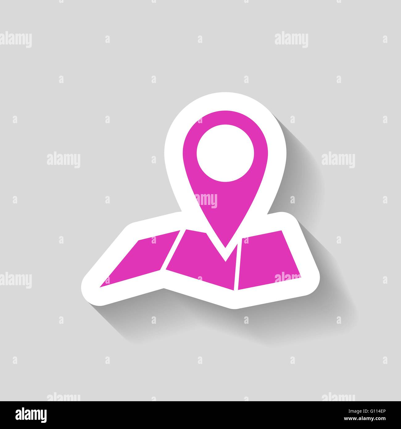 Pin on the map. Vector icon Stock Vector Image & Art - Alamy