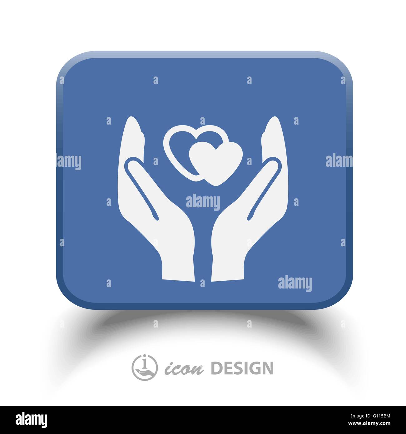 Pictograph of heart in hand Stock Vector Image & Art - Alamy