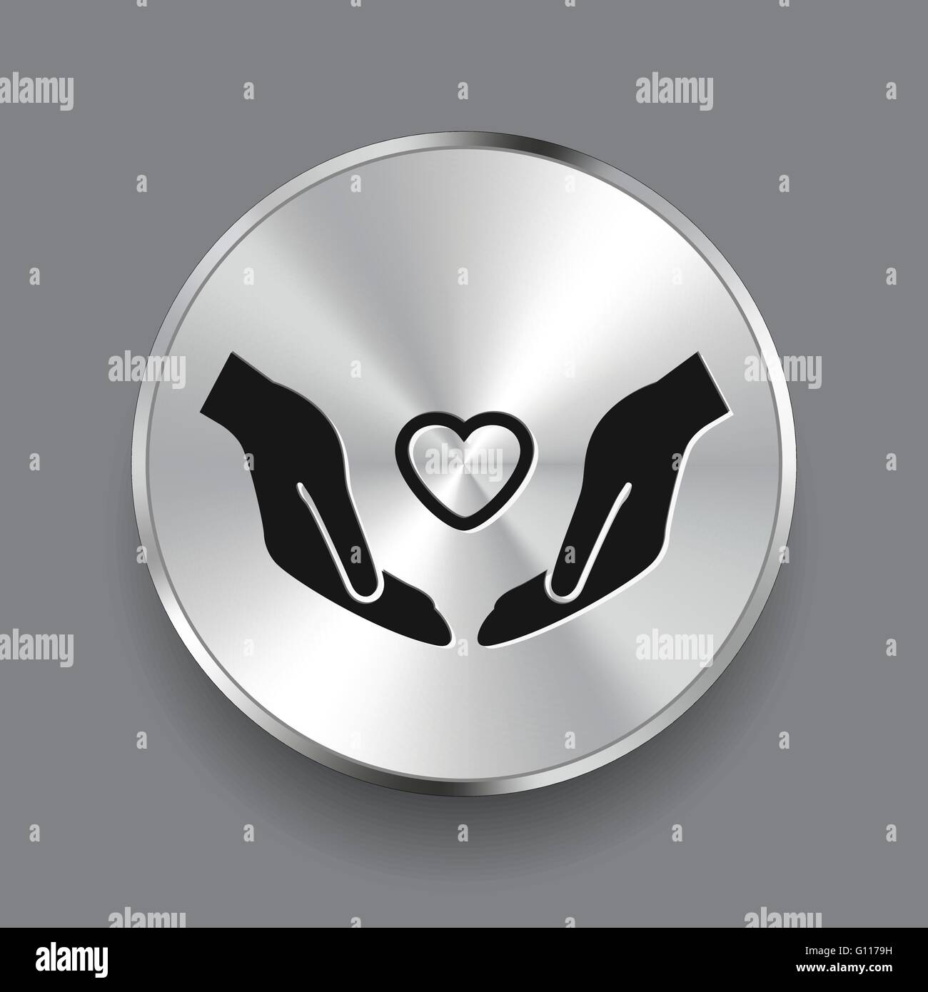 Pictograph of heart in hand Stock Vector Image & Art - Alamy
