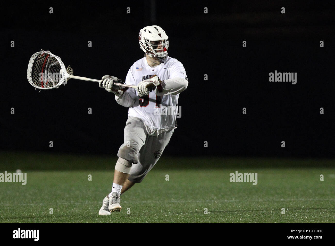 Stevenson-Pincince Field. 6th May, 2016. RI, USA; Brown Bears goalie ...