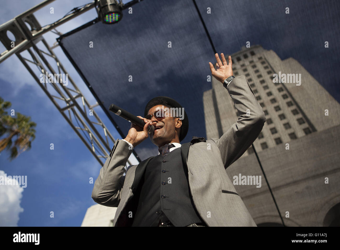 Los Angeles, CA, USA. 6th May, 2016. ERIC BENET performs during the ...
