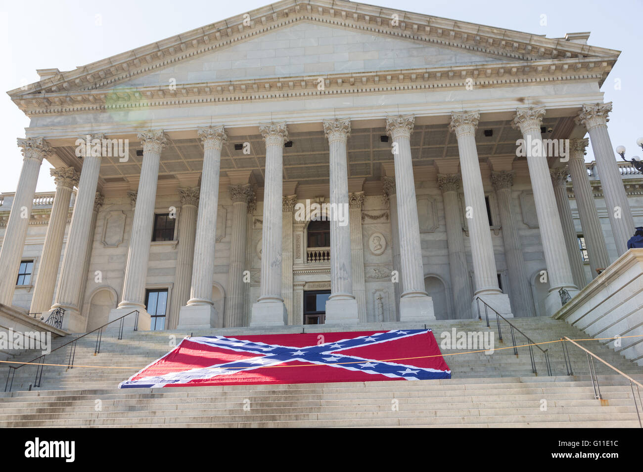 Columbia, South Carolina, USA. 07th May, 2016. A giant Confederate ...