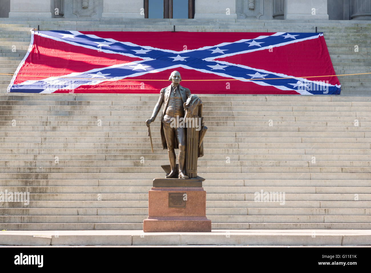 Columbia, South Carolina, USA. 07th May, 2016. A giant Confederate ...