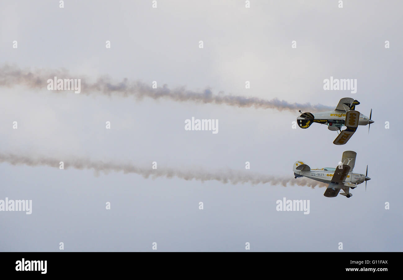 Pretoria, South Africa. 7th May, 2016. Two aircraft of Good Year ...