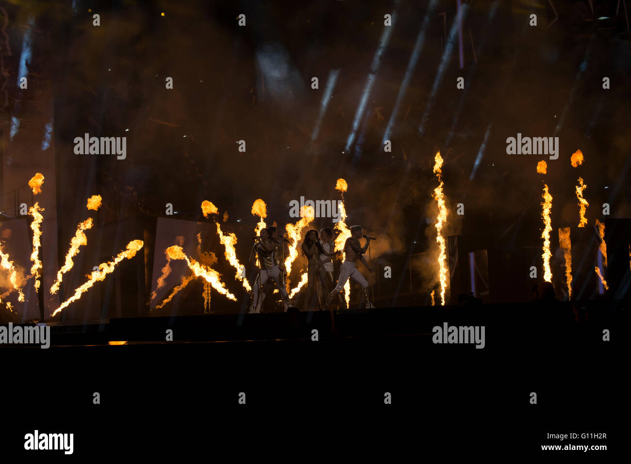 Stockholm, Sweden. 6th May 2016. Singer Samra from Azerbaijan is ...