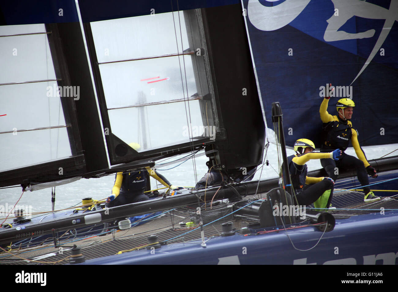 America's Cup Yacht Racing in New York -- Day2 Stock Photo - Alamy
