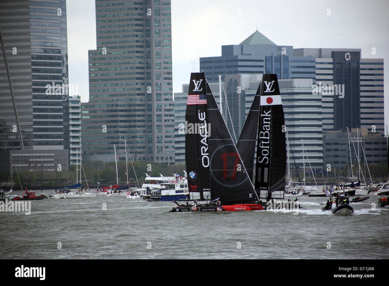 America's Cup Yacht Racing in New York -- Day2 Stock Photo - Alamy