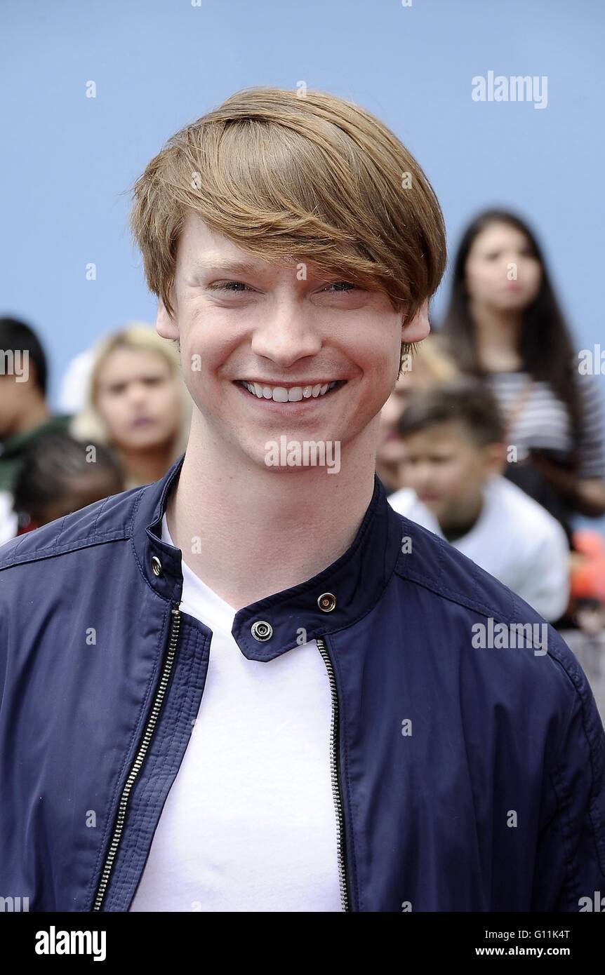 Los Angeles, CA, USA. 7th May, 2016. Calum Worthy at arrivals for ANGRY ...