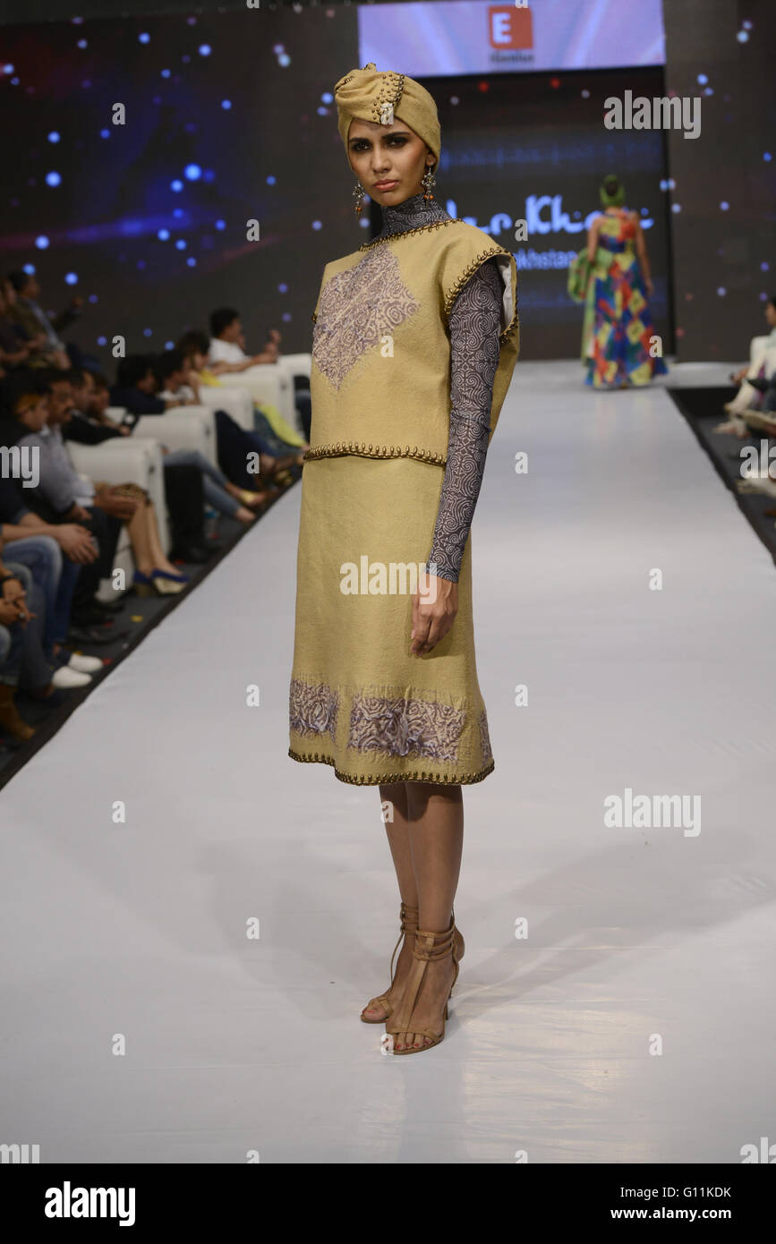 New Delhi, India. 7th May, 2016. A model presents collections by ...