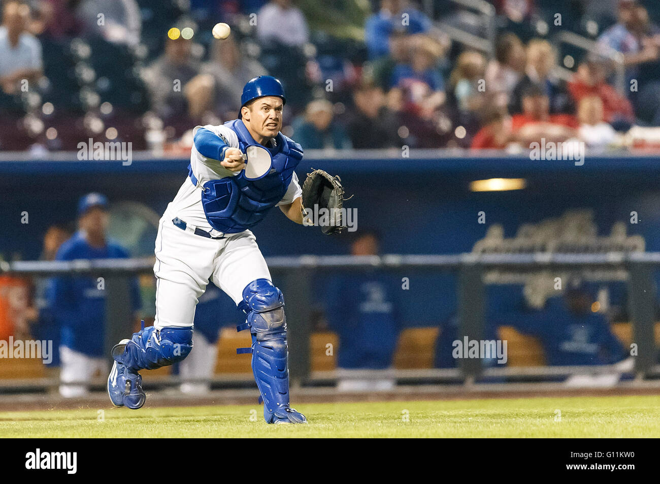 Omaha, NE, USA. 07th May, 2016. Omaha Storm Chasers catcher Wilson ...